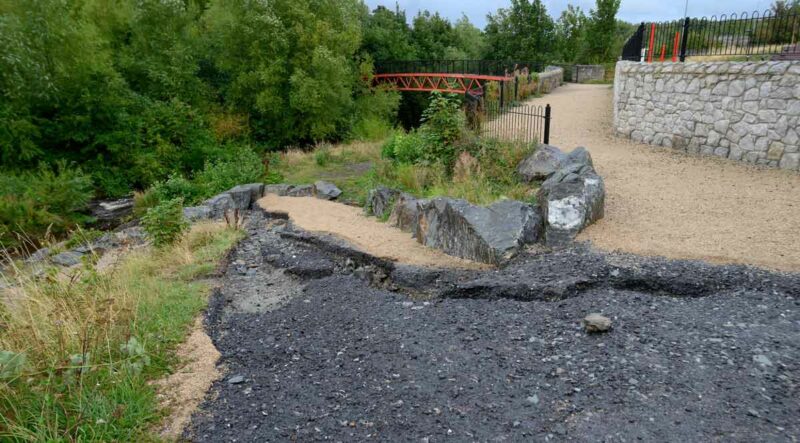 New pathway damaged and washed away at Dodder weir | Echo.ie