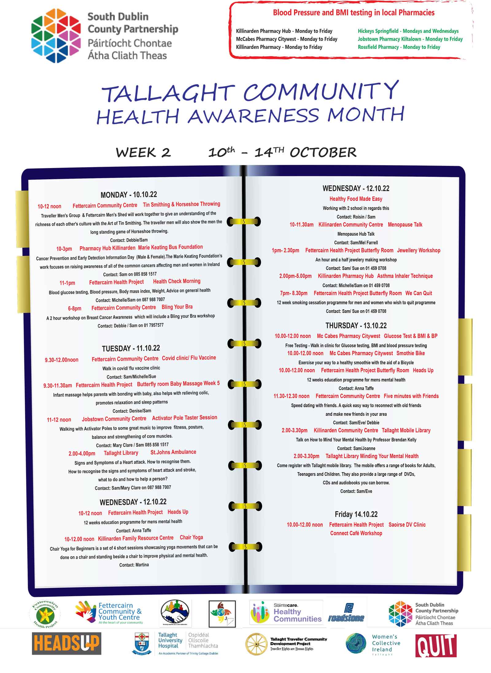 Tallaght Community Health Awareness Month: Here's what's on this week ...