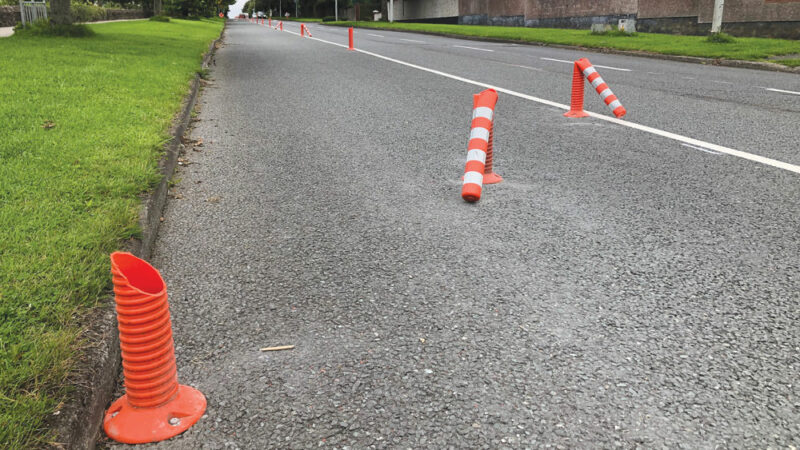 Cycle-track bollards still a cause for concern to residents | Echo.ie