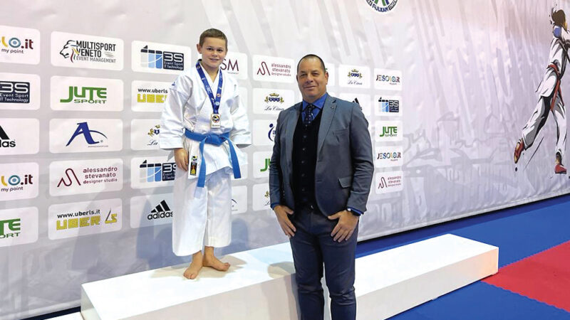 Calvin wins first gold at WKF Karate Youth League | Echo.ie